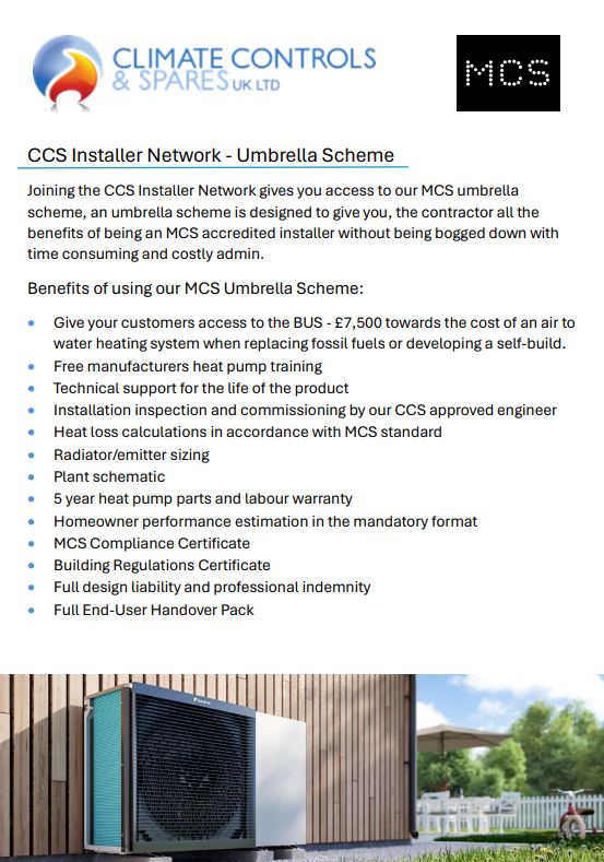 Climate Controls and Spares MCS Umbrella Scheme