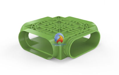 Duco 00004701 Distribution box (floor/ceiling) 3 oval air ducts (F+1 ...