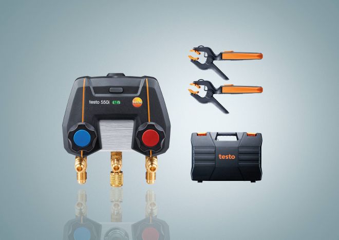 Testo 550i Smart Kit - App-controlled digital manifold with wireless ...