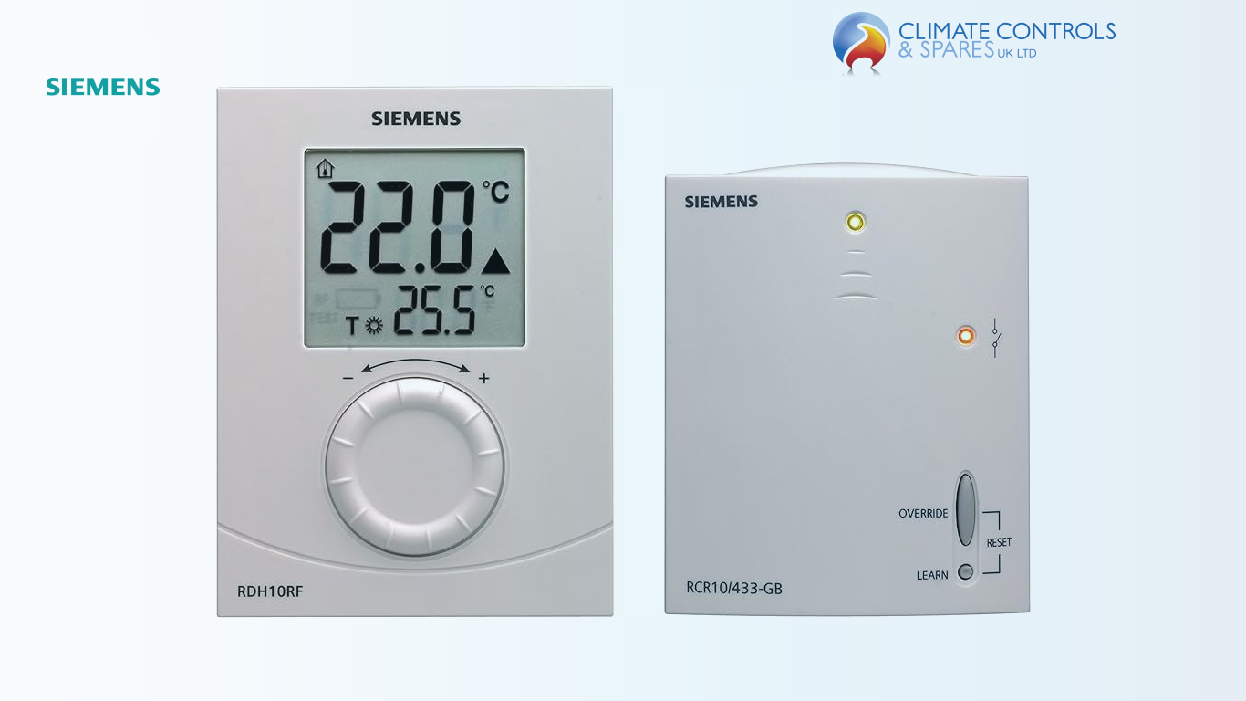 Siemens RDJ10RF/SET Wireless room temperature controller with 24-hour ...