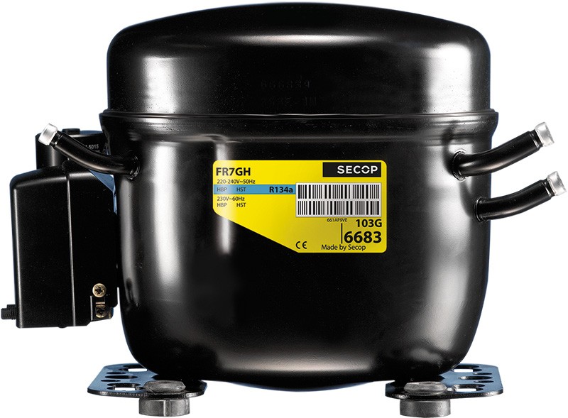 Secop FR8.5GX 1/5HP Compressor - Tubed